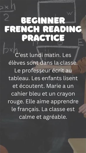 Easy French Reading Practice for Beginners