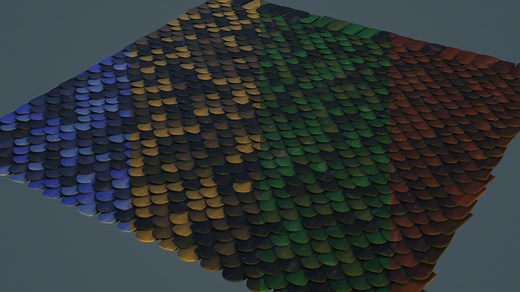 Procedural roof tiles generator - Geometry nodes [Blender 3.1]