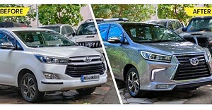 Toyota Innova Crysta modified with Lexus body kit looks premium