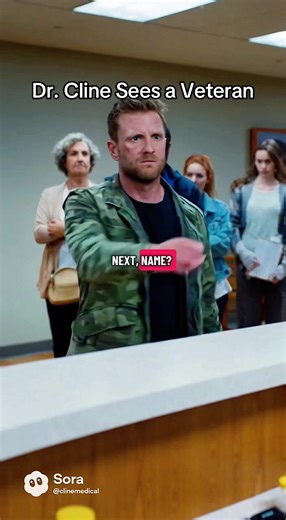 Dr. Cline Sees a Veteran SHARE WITH SOMONE WHO LOVES AMERICA 🇺🇸 #drcline #ClineMedicalGroup #ai #skit #veteran