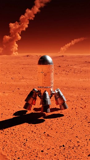 Liftoff from the Red Planet Mars Ascent Vehicle Rises Moon Rocket Transport Artemis Core Stage Heads to Pad | Space AstroVision