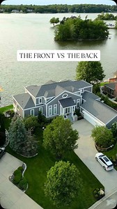 25K views · 596 reactions | The Front VS The Back… and the backyard takes it to another level  Zero-edge pool with unique water features, fire bowls, and tanning ledge bubblers that give off private resort vibes. Add in a full outdoor kitchen, putting green, and wide open lake views, you’ve got the ultimate backyard setup Outdoor Design/Build: @pjelawncare #backyard #luxuryliving #landscape #outdoordesign #pool | WayUp Media | Facebook