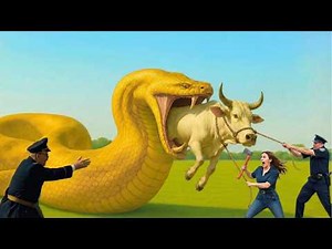 Elite Rescue Saves White Road Bull From Deadly Python's Crushing Squeeze! 🐂🐍
