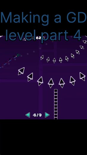 Making a GD level part 4 #geometrydash #gd #youtube #shorts