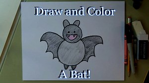 How to draw a cartoon bat! Easy step by step= for kids