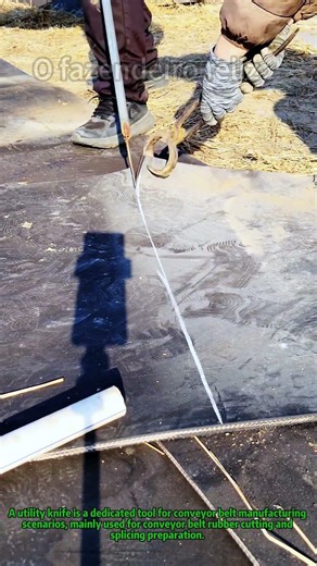 Cut Conveyor Belt Rubber! Conveyor Belt Manufacturing Prep #ConveyorBeltMaking #RubberCutting