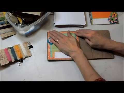 Constructing paper bag albums!