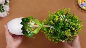 15.79 Inch Easter Eggs Table Tree Decor Easter Artificial Tree Tabletop with Colorful Eggs Spring Table Centerpiece Decoration Tiered Tray Decor for Indoor Living Room Bedroom