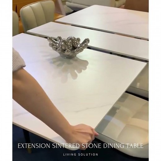Roco Series Sintered Stone Extendable Dining Table