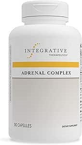 Integrative Therapeutics - Adrenal Complex – Supports Adrenal Gland Function, Immune System Function, Stress Hormone Metabolism Complex - 180 Capsules