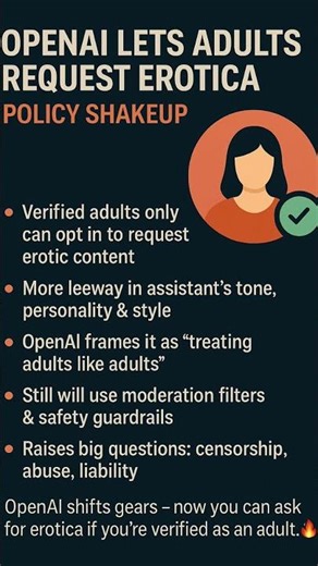 OpenAI’s Bold Move — Adults Can Now Request Erotic Content