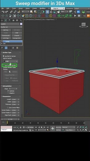 Using the Sweep Modifier in 3Ds Max #shorts #3dsmax #sweep