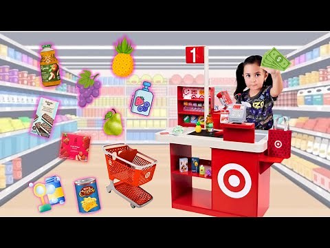 Adriana's Shopping Adventure | 🎯 Target Checklane Grocery Store Cash Register Pretend Play