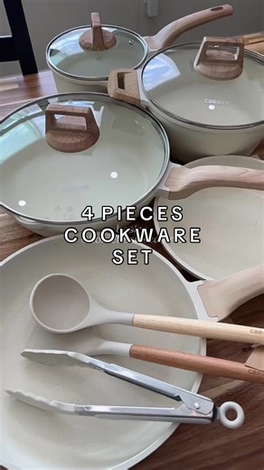 4 Piece Non-Stick Cookware Set: Kitchen Essentials