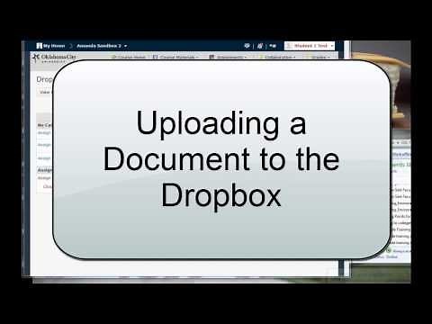 Uploading to the Dropbox (D2L 10.3)