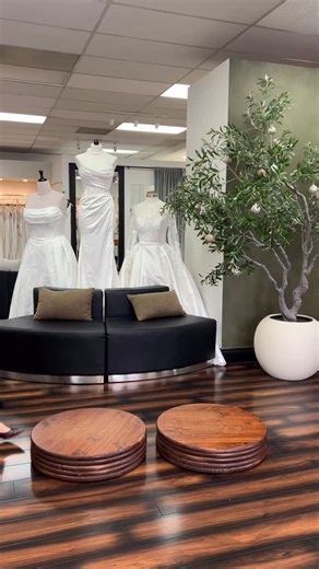 ✨ This or That? ✨ This: Poppy by Flora by Olive & Ivory Clean taffeta ballgown with a strapless straight neckline, exposed-boning corset bodice, Basque waistline, voluminous gathered skirt with pockets, and chapel-length train—classic elegance with modern touches. That: SY7711 by Stella York Luxe strapless princess ballgown in Mikado with discreet pockets, scooped neckline, sheer embellished back, and a detachable oversized bow. Full skirt and train for a modern, royal-worthy entrance. Which one