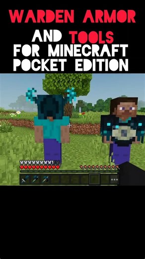 Warden tools and armours for minecraft pocket edition#shorts #minecraft