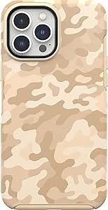 OtterBox iPhone 13 Pro Max and iPhone 12 Pro Max Symmetry Series+ Case - Sandstorm CAMO, Ultra-Sleek, Snaps to MagSafe, Raised Edges Protect Camera & Screen