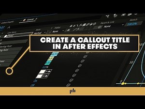 How to Create Callout Titles in After Effects | Motion Graphics Tutorial