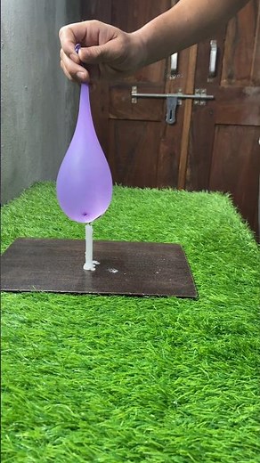 Amazing Science Experiment: Water Balloon over Candle Flame 🔥 (Magic Trick)#experiment