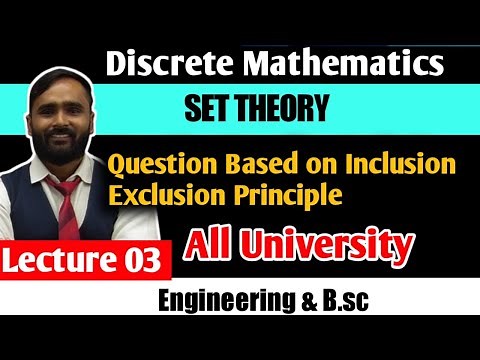 DISCRETE MATHEMATICS | MATHEMATICS | SET THEORY |Question Based on inclusion exclusion principle