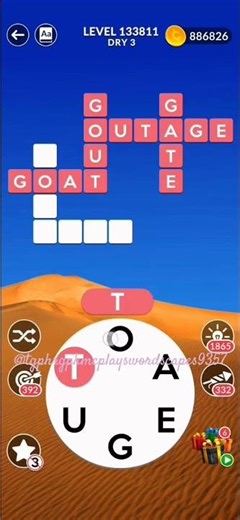 Wordscapes "DRY 3" MASTER Level 133811 Answer Solutions #wordscapes #brainexercise