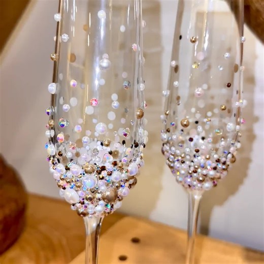 Custom Name Pearl Crystal Wine Glasses, 2026 Wedding Toasting Glasses, Wedding Champagne Glass Sets, Bridesmaid Gifts, Doorgift Bridal Gifts - Etsy