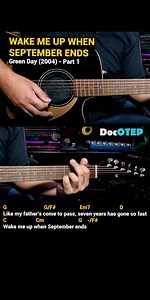 86K views · 2.2K reactions | Wake Me Up When September Ends - Green Day (2004) Easy Guitar Chords Tutorial with Lyrics Part 1 REELS  #DocOtepGuitarTutorial | Doc OTEP Studio | Facebook