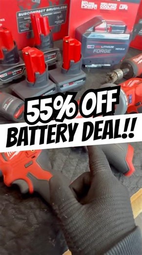 55% OFF Milwaukee M12 Battery Combo Today!