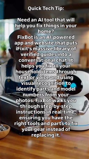 Fixbot is an AI powered app that helps you fix anything in your home. #techtips #technology #diy #fixit | Burton Kelso