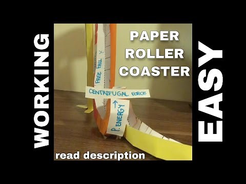 *EXPLANATION* PAPER ROLLER COASTER -EASY NEWTONS LAWS OF MOTION PROJECT WITH LABELS