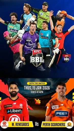 MLR vs PRS - BBL 2026 36th Match Prediction | Melbourne Renegades vs Perth Scorchers #bbl2025 #prs #mlr | Stamulas Cricket Prediction