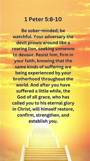 Journey of faith and spiritual growth | 1 Peter 5:8-10 Daily Bible Verse