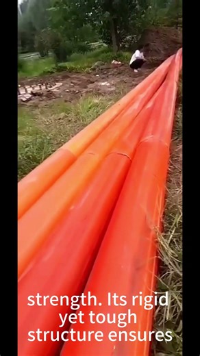 Orange MPP conduit features outstanding high temperature resistance and high compressive strength.