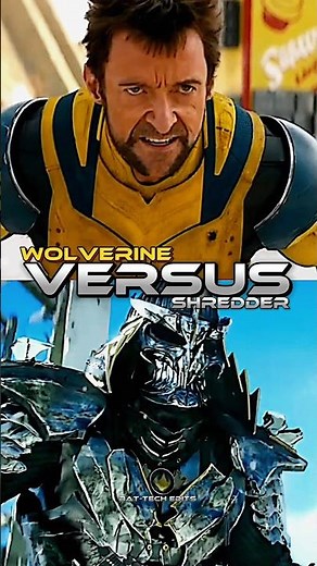 WOLVERINE VS SHREDDER #marvel #mcu #wolverine #deadpool3 #tmnt #shredder #shorts #ytshorts #dccomics
