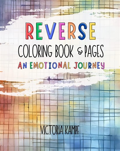 Reverse Coloring Book: 50 Abstract Watercolor Pages (PDF   JPG) - Etsy