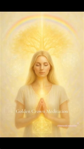 🌳 Golden Tree Meditation“Rooted in Light, Crowned in Love”~ A 7-Minute Gentle Practice ~1. 🌬️ Find Your CenterSit comfortably.Place your hands in prayer at your heart.Close your eyes and take a soft breath.Let your body begin to settle.Let your heart begin to open.2. 🌟 Breathe With the LightInhale gently and say within:“I welcome the Light of God.”Feel golden light gently pouring in through the top of your head.Exhale softly and say:“I rest in the heart of the Earth.”Imagine golden roots of l