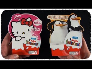 HELLO KITTY - Kinder Surprise Eggs - Penguins of Madagascar [Unboxing]