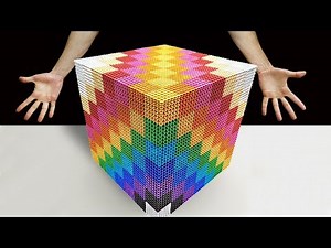 ASMR ⭐ DIY How To Make Giant Rainbow Cube with 50 000 Magnetic Balls ⭐ Satisfying