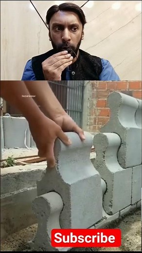 Build Walls in Minutes No Cement Needed with These Interlocking Concrete Blocks #shorts