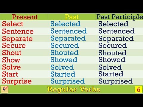 Regular Verbs in English : 240+ Important forms of Verbs|Verb forms|Present-Past-Past Participle [6]