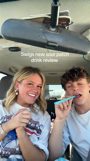SWIGS NEW SOUR PATCH KID DRINK REVIEW @Swig 10/10 would recommend #swig #sourpatchkids #soda #couple #drinkreview @jaredhuseby1706