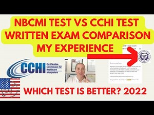 #CCHI versus #nbcmi written exam comparison -which one is better? - My experience