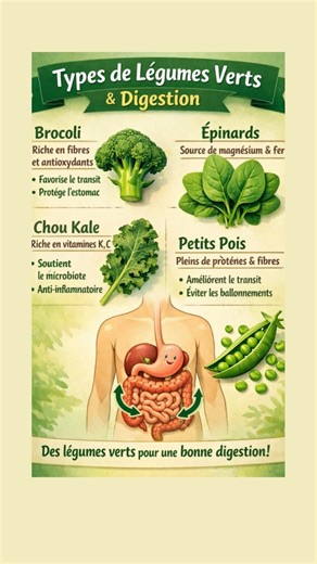 Types de légumes verts & digestion#santé #shorts