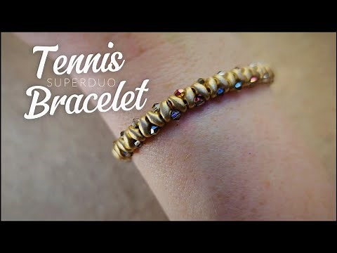 How to Make a Tennis Bracelet with SuperDuo Beads | DIY Jewelry Tutorial