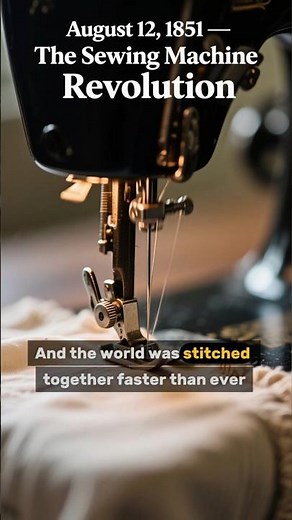 The Sewing Machine That Changed the World | August 12, 1851