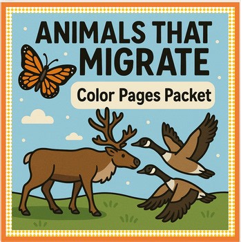 Animals that Migrate Coloring Pages Packet 2nd grade craft worksheets migration