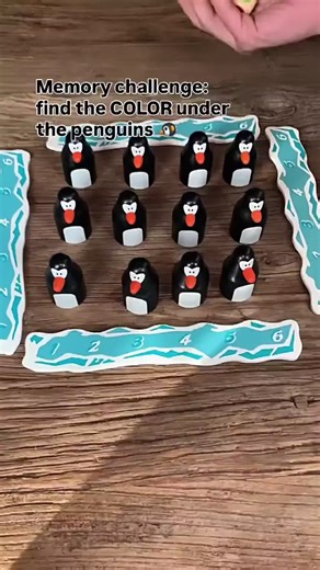 Comment to find out where to buy the game! Pengolooo (also known as Pengoloo) by Blue Orange Games is the enchanting wooden memory and color‑matching game that’s ideal for preschoolers, families, classrooms, and homeschool STEM. Players roll two colored dice, then lift exactly two penguins to search for the matching colored eggs hidden beneath. Roll, remember, and match – first to collect six penguins on their iceberg wins! Quick 10–15 minute play sessions boost visual memory, color recognition,