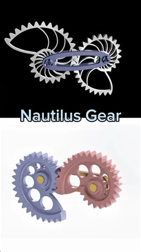 Nautilus gear mechanism|| mechanical processing control mechanism #3d #shorts #cad #3ddesign