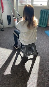 This squat row exercise is a great functional exercise to improve deep squat, sit to stand transfers, and other activities after a #totalkneereplacement. | Total Therapy Solutions: Physical Therapy